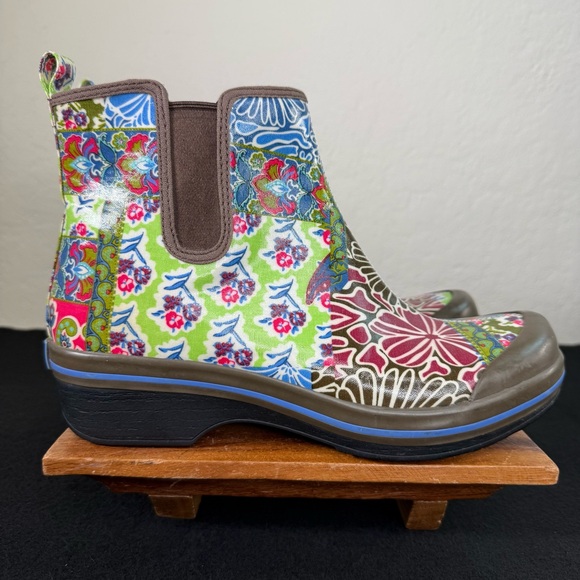 Dansko | Shoes | Dansko Vail Vegan Floral Stretch Patchwork Rain Ankle ...